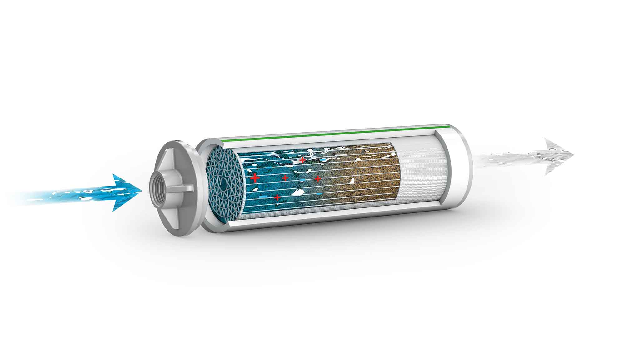 Ion exchange filter for more system safety